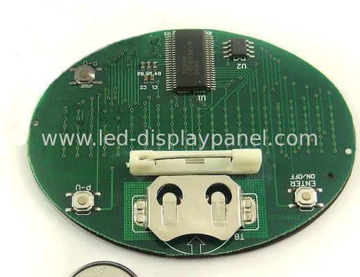 Mini Scrolling oval flashing led name badge supplier