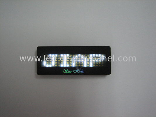 Programmable Led display panel 7*21 dot matrix name tag supplier
