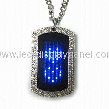 2015 new fashion led name tag necklace supplier