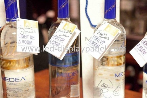 Bottle with LED screen message across display- Project supplier