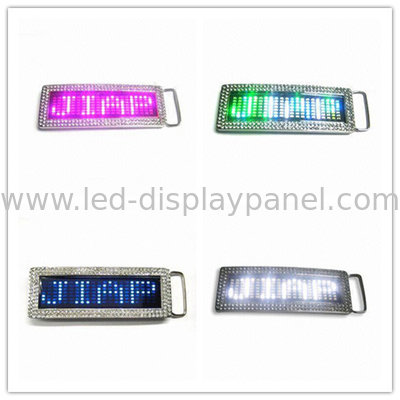 2015 digital programmable  Rhinestone Scrolling LED Belt Buckle for belt supplier