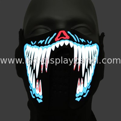 2018  sound activated  LED/EL mask for festival Parties A scary light up Cosplay el Costume Mask supply for dance party supplier