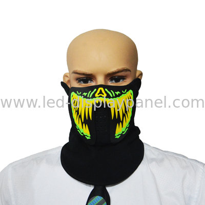 2018 hot sale light up led el mask for festival Parties high brightness masquerade costume Mask supplier