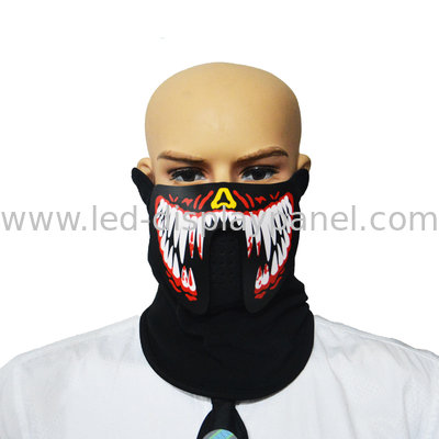 2018 hot sale light up led el mask for festival Parties high brightness masquerade costume Mask supplier