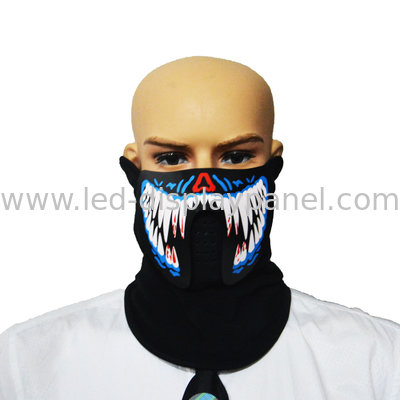 2018 hot sale light up led el mask for festival Parties high brightness masquerade costume Mask supplier