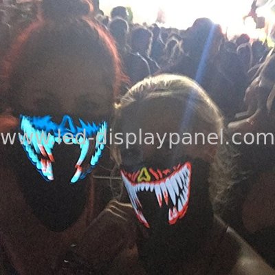 2018 hot sale light up led el mask for festival Parties high brightness masquerade costume Mask supplier