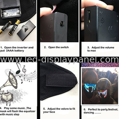2018 hot sale light up led el mask for festival Parties high brightness masquerade costume Mask supplier