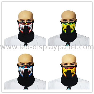 2018 hot sale light up led el mask for festival Parties high brightness masquerade costume Mask supplier