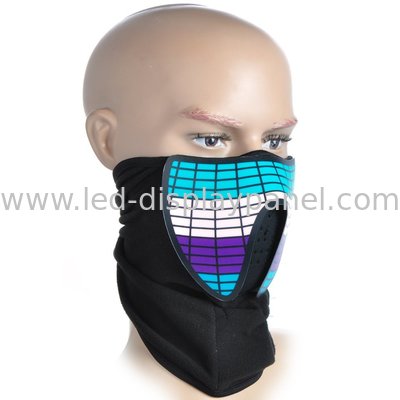 Ledes Party Holiday or other festival Voice activated Breathable light up music led/el mask for Parties Fashion Mask supplier