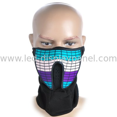 Ledes Party Holiday or other festival Voice activated Breathable light up music led/el mask for Parties Fashion Mask supplier