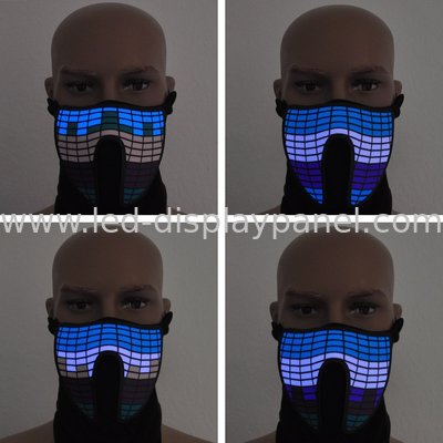 Ledes Party Holiday or other festival Voice activated Breathable light up music led/el mask for Parties Fashion Mask supplier