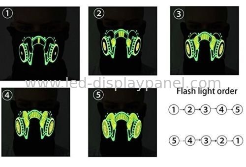 Muise Control Flashing Led Gas Mask Music LED Party Mask  Luminous Light For Men And Woman Resident Evil Mask Wholesalew supplier