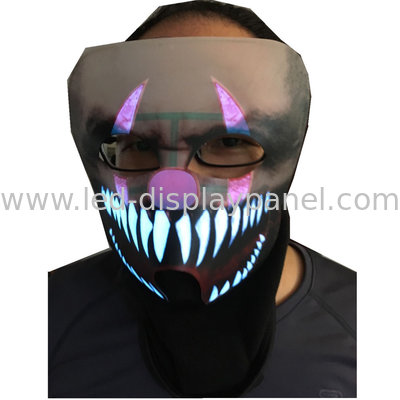 2018 New design  sound activated  LED mask for festival Parties Halloween horror masks,the mask of warcraft, EL mask supplier
