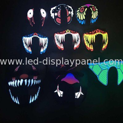 2018 hot sale light up led el mask for festival Parties high brightness masquerade costume Mask supplier