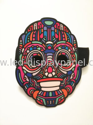2019 New design novelty gift voice- activated  LED mask for festival Parties  DJ Mask for music festival, Rave Mask 2AAA supplier