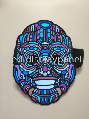 2019 New design novelty gift voice- activated  LED mask for festival Parties  DJ Mask for music festival, Rave Mask 2AAA supplier