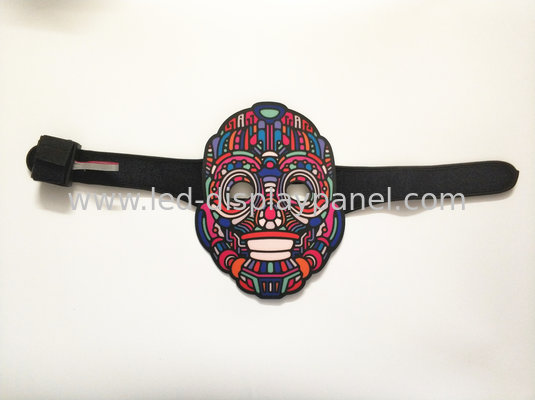 2019 New design Music- activated  LED mask for festival Parties Light up Makeup Dance Mask special  Christmas gift supplier