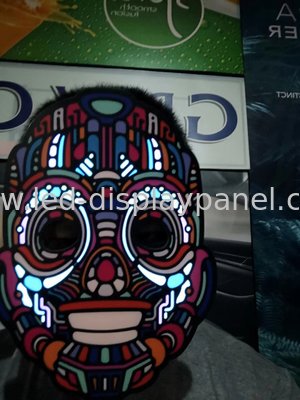 2019 New design Music- activated  LED mask for festival Parties Light up Makeup Dance Mask special  Christmas gift supplier
