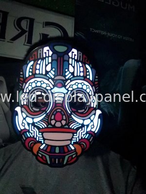 High Quality LED Rave Face Mask 2019 Latest Design Music-Activated Monster LED Cosplay Props Flashing Light Up EL Mask supplier