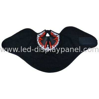 Hot Sales! Wholesale  Funny Festival Cosplay Costume el Mask Flashing Light Up Rave Face LED Mask Music EL panel DJ Mask supplier