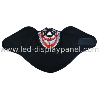 Wholesale Halloween Party Costume Cosplay Props Masks LED Rave Face Mask Flashing Light Up EL Mask Hot Sales Music-Activ supplier