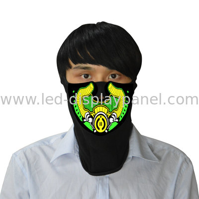 Best Selling 2019 Glow In the Dark EL Mask LED Rave Face Mask For Gifts Party Small wholesale sound-Activat Novelty gift supplier