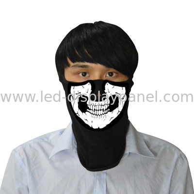 Wholesale New hot sale popular music party led mask Halloween raveface glow in the dark light sound activated el mask supplier