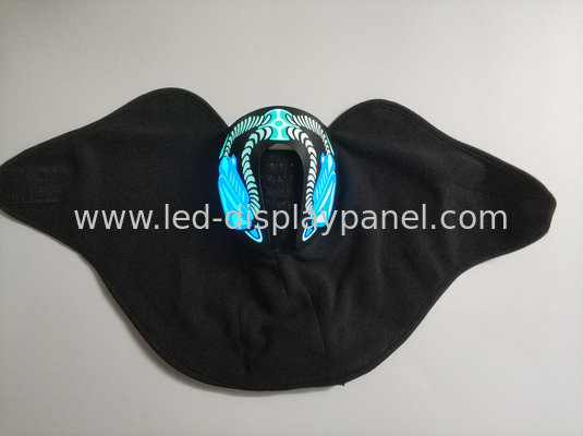 Wholesale New Hot Sale Popular Sound reactive LED mask light up cool masquerade clown EL mask for Music party  DJ mask supplier