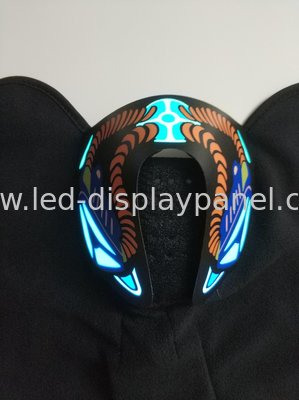 Wholesale New Hot Sale Popular Sound reactive LED mask light up cool masquerade clown EL mask for Music party  DJ mask supplier