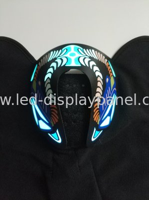 Wholesale New Hot Sale Popular Sound reactive LED mask light up cool masquerade clown EL mask for Music party  DJ mask supplier