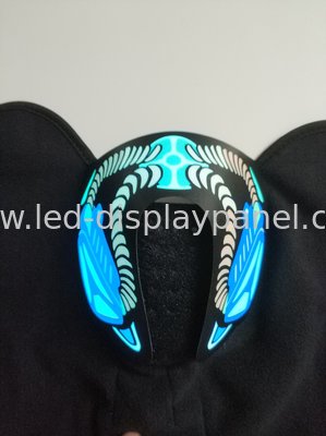 Wholesale New Hot Sale Popular Sound reactive LED mask light up cool masquerade clown EL mask for Music party  DJ mask supplier