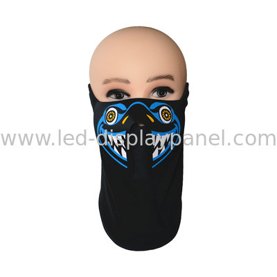Wholesale Custom Light Up El Mask Party Favor Sound Activated el Panel Mask For Music party  DJ mask Makeup Dance mask supplier