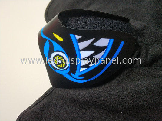 Wholesale Custom Light Up El Mask Party Favor Sound Activated el Panel Mask For Music party  DJ mask Makeup Dance mask supplier
