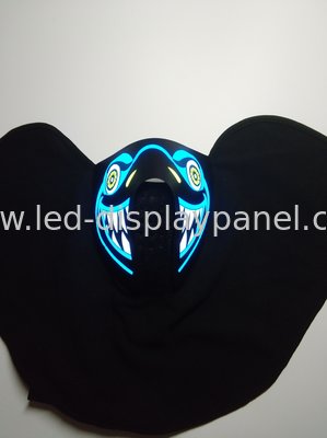 Wholesale Custom Light Up El Mask Party Favor Sound Activated el Panel Mask For Music party  DJ mask Makeup Dance mask supplier
