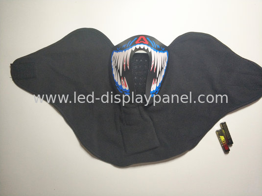 Riding&Snowboarding led Mask  Breathable Party decoration flashing el panel sound activated Rave Mask Scary monsterteeth supplier
