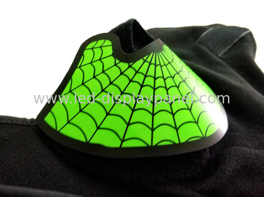 Role play custom green spider-man  EL mask hot sale popular music party  glow in the dark light sound activated led mask supplier