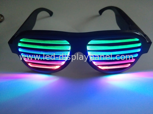 New Style Voice-Activated LED glasses Sound activated shutter led flashing glasses with USB charger led sunglasses supplier