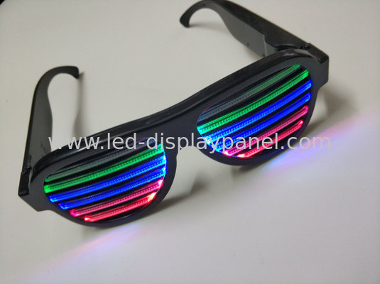 New Style Voice-Activated LED glasses Sound activated shutter led flashing glasses with USB charger led sunglasses supplier