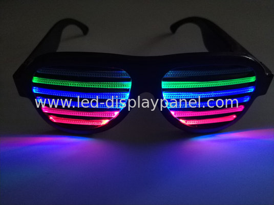 New Style Voice-Activated LED glasses Sound activated shutter led flashing glasses with USB charger led sunglasses supplier