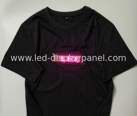 small wholesale  LED display LED T-shirt  Programmable rolling message flashing LED T-shirt stores up to 6messages supplier
