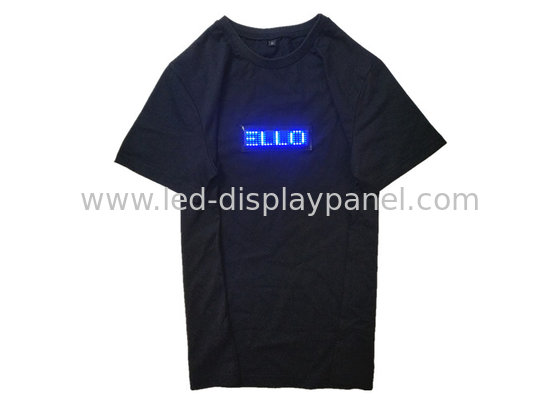 hot sale custom light up LED T-shirt programmable rolling message led tshirt comfortable wearing flashing led tshirt supplier