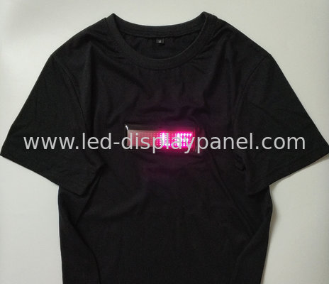 wholesale Programmable rolling message Couple LED Flashing T-Shirt Night Club Wear power supply by 2pcs CR2032 batteries supplier