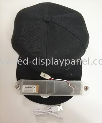 wholesale advertising LED gift rechargeable LED message cap  for promotional LED  Light up bluetooth hat setup by phone supplier
