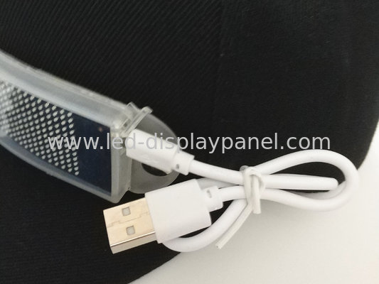 send message by phone bluetooth LED message cap rechargeable Fashion LED rolling message hat support gif dispaly led cap supplier