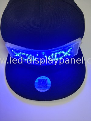 wholesale advertising LED gift rechargeable LED message cap  for promotional LED  Light up bluetooth hat setup by phone supplier