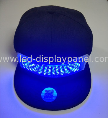 wholesale advertising LED gift rechargeable LED message cap  for promotional LED  Light up bluetooth hat setup by phone supplier