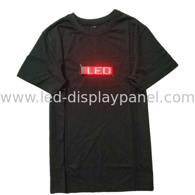 LED programentable message led T-shirt light up neutral advertising tshirt for men and women flashing party's tshirt supplier
