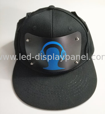 wholesale advertising LED Cap Party Custom Sound Activated EL Hat Light Up  El Flashing Music Cap With Inverter supplier