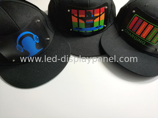 sound-Activated party LED hat Light up music flashing el cap  Wireless voice controller  Hip Hop el hat  With Inverter supplier
