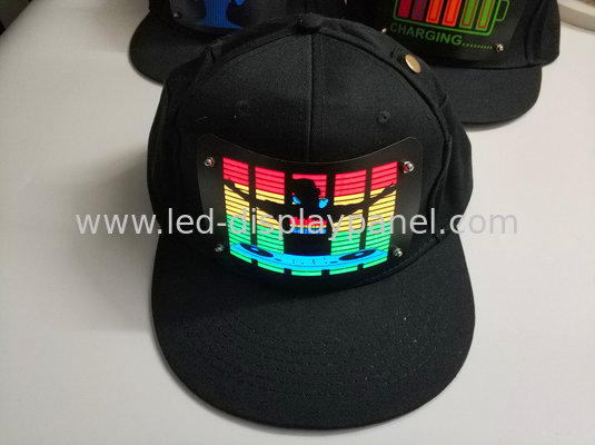 sound-Activated party LED hat Light up music flashing el cap  Wireless voice controller  Hip Hop el hat  With Inverter supplier